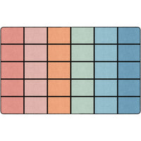 Night Sky Black with White Grid Classroom Seating Rug