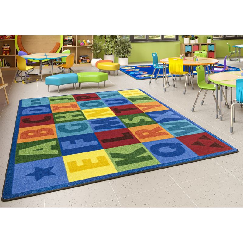 Colorful Learning Alphabet Seating Rug - Joy Carpets USA