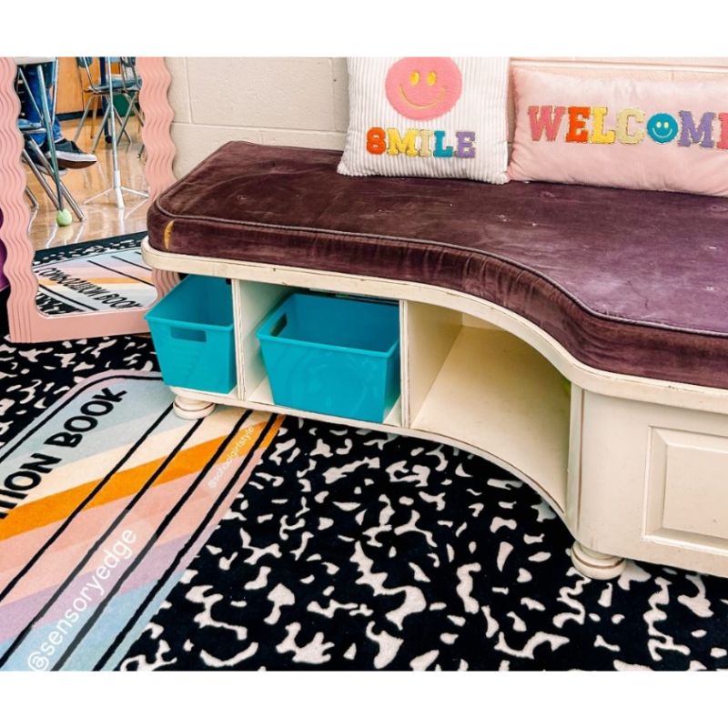 Composition Book Classroom Rug