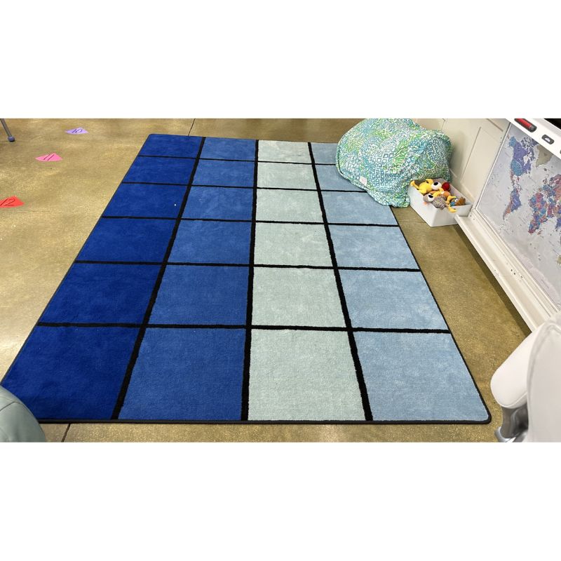 Ocean Horizon Seating Classroom Grid Rug
