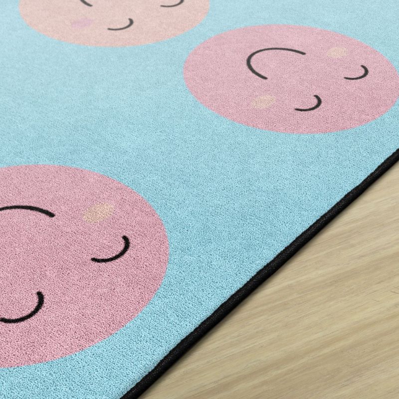 Ocean Oasis Smiley Face Classroom Rug