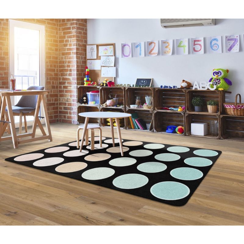 Pastel Paradise Dots Classroom Seating Rug