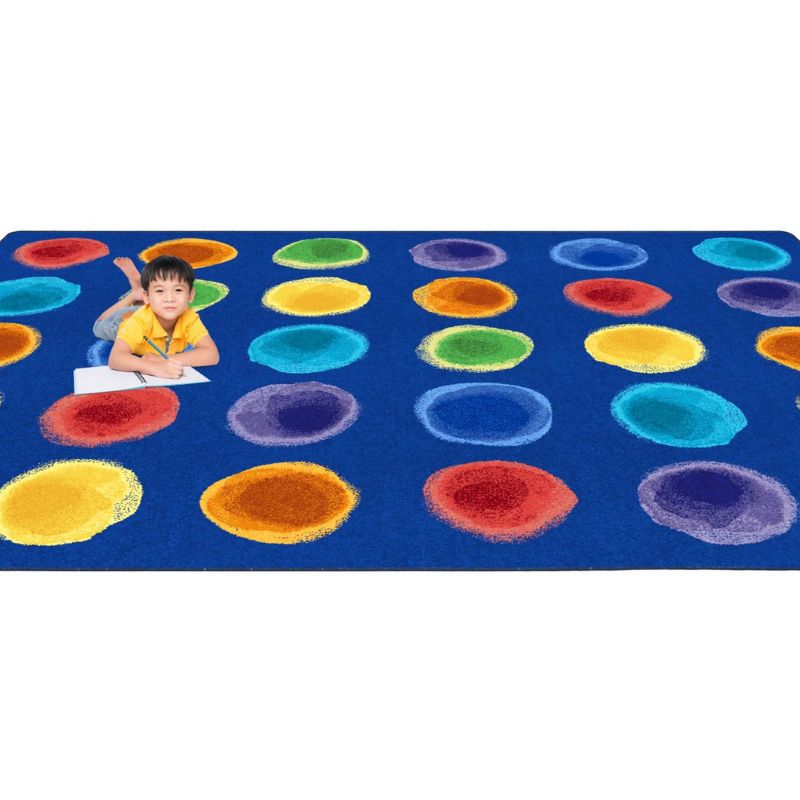 Watercolor Spots Classroom Seating Rug - Joy Carpets