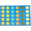 Night Sky Black with White Grid Classroom Seating Rug