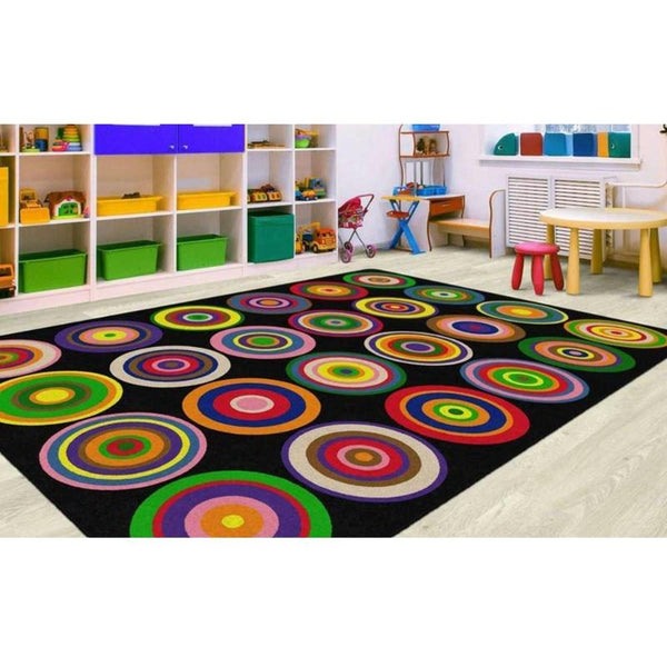 Color Rings Classroom Seating Rug